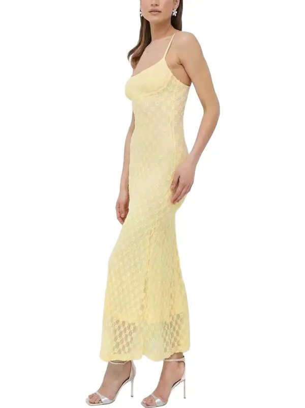 Bardot Floral Lace Maxi Dress - Yellow