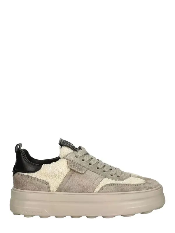 KENNEL&SCHMENGER Shearling-panel Sneakers - Grey