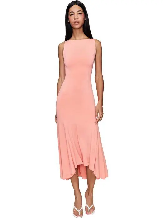 GUIZIO Daye Midi Dress - Light Coral