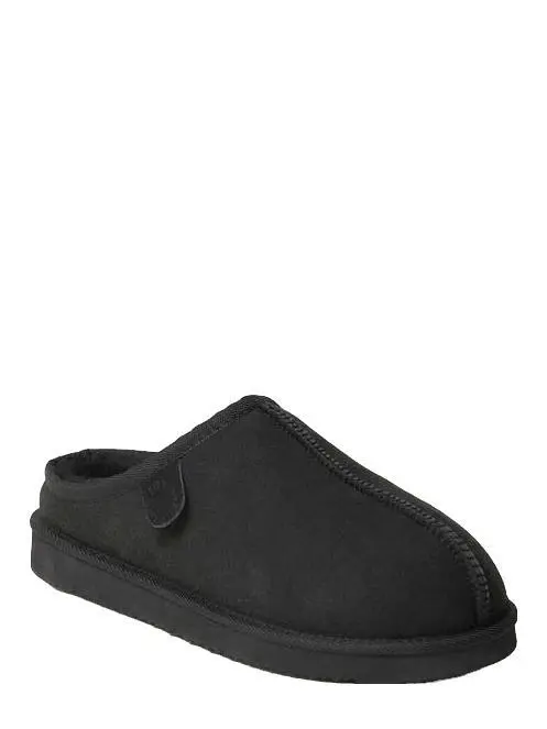 DEARFOAMS Fireside Grafton Shearling Clog Slipper - Black