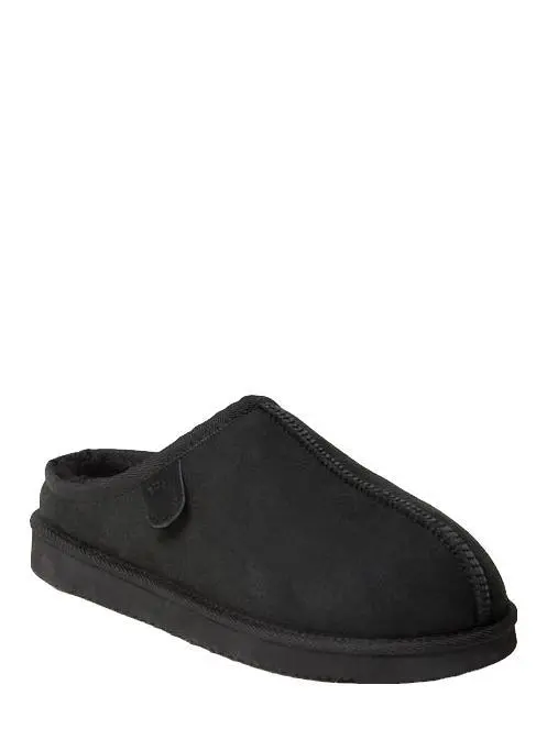 DEARFOAMS Fireside Grafton Shearling Clog Slipper - Black
