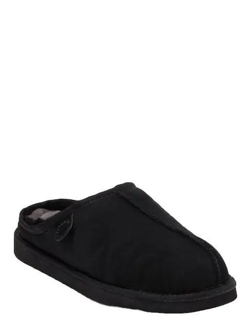 DEARFOAMS Fireside Grafton Shearling Clog Slipper - Black