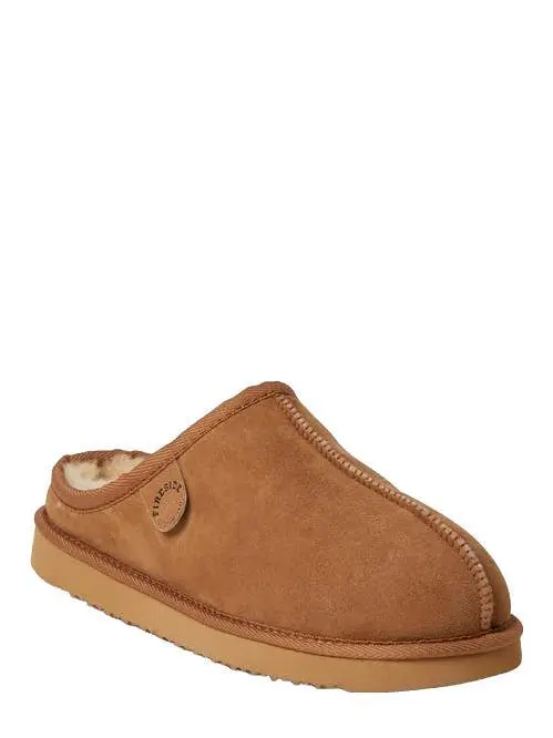 DEARFOAMS Fireside Grafton Shearling Clog Slipper - Chestnut