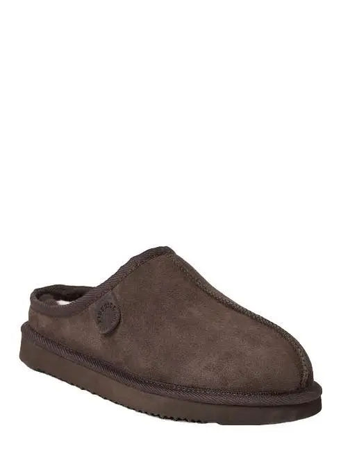 DEARFOAMS Fireside Grafton Shearling Clog Slipper - Chestnut