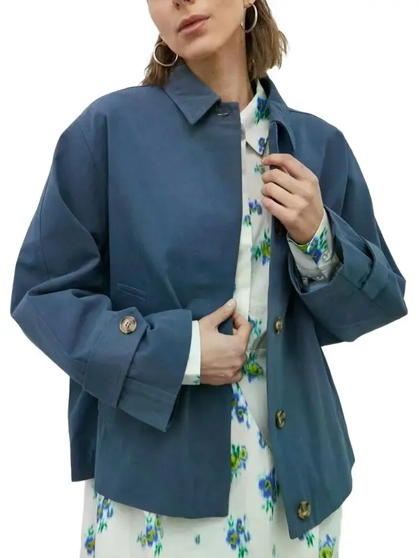 LOVECHILD Collared Buttoned Jacket - Blue