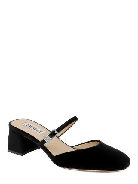 Badgley Mischka Valarie Mary Jane Mule - Black Velvet