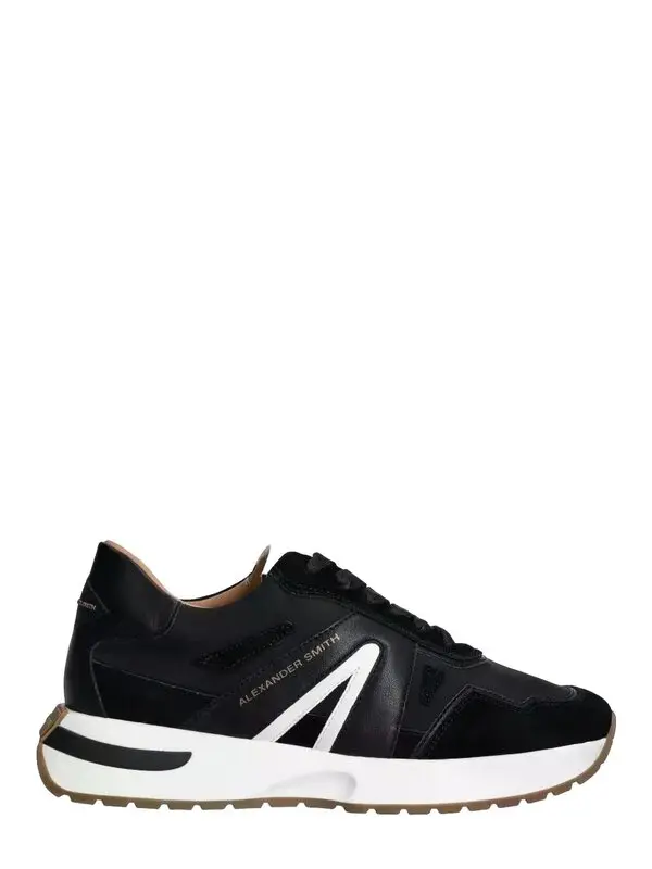 ALEXANDER SMITH Panelled Lace-up Sneakers - Blk