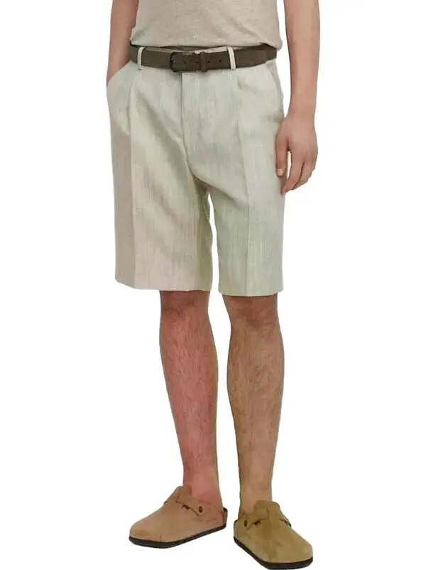 Tiger Of Sweden Pleated Side-pocket Shorts - Neutrals