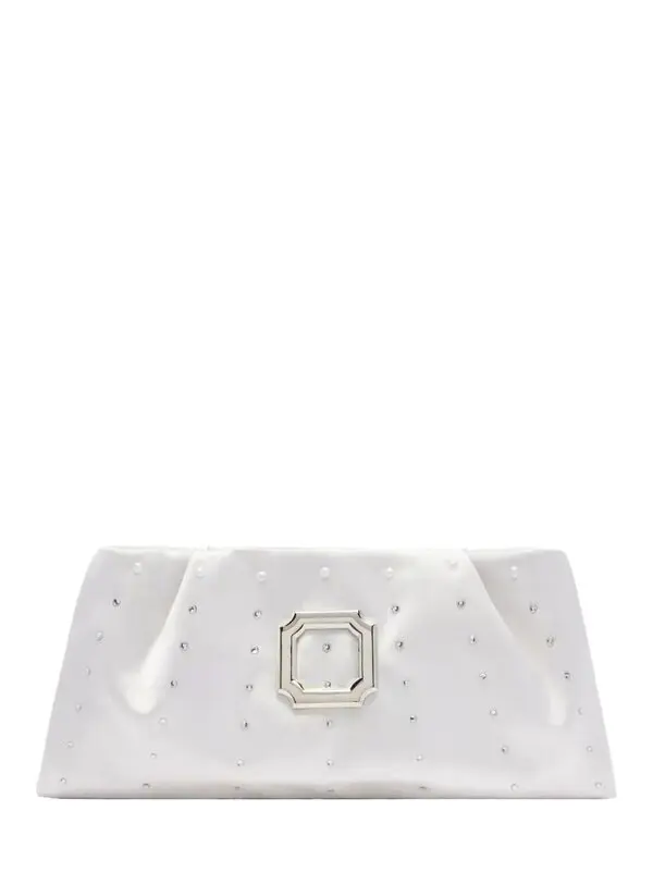 MALONE SOULIERS Vittoria Crystal-embellished Clutch - White
