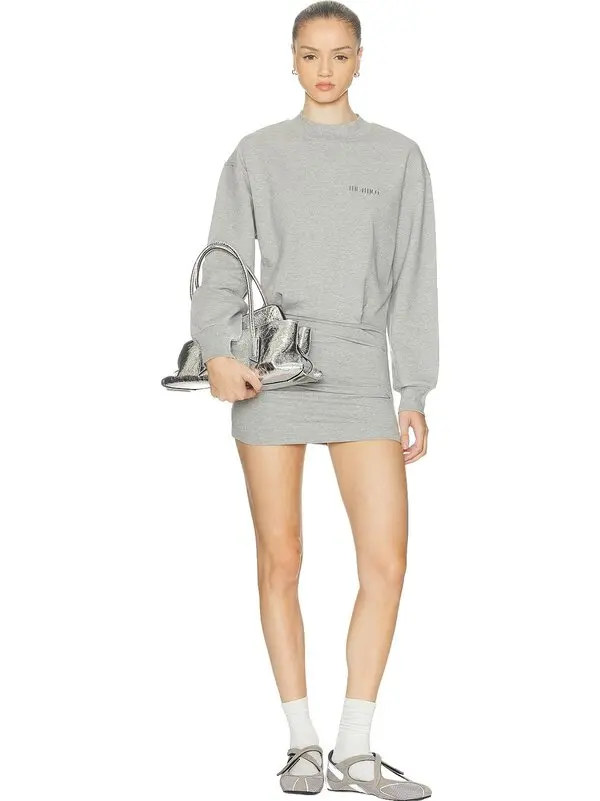 Attico Fleece Mini Dress - Melange Grey