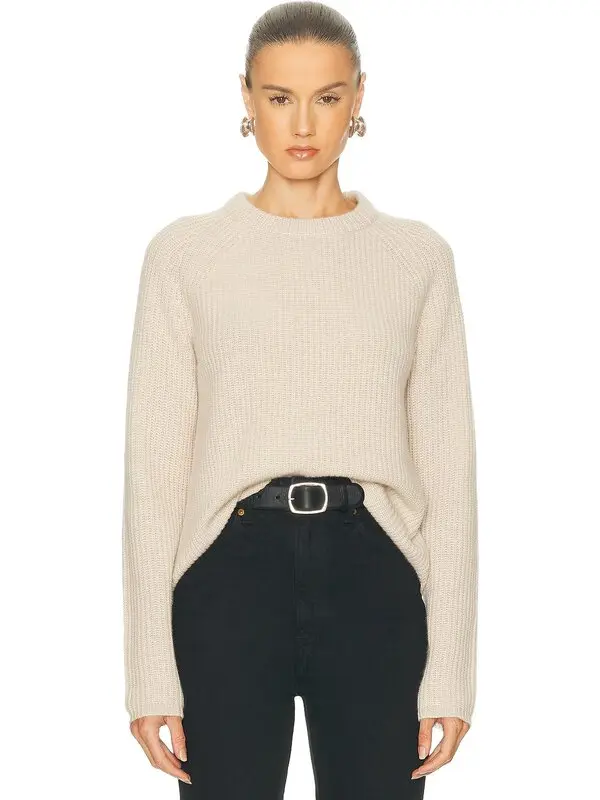 Jenni Kayne Cashmere Fisherman Sweater - Oatmeal