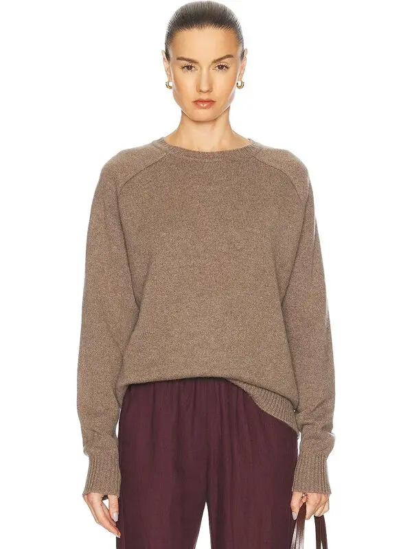 Sprwmn Classic Crew Sweater - Walnut