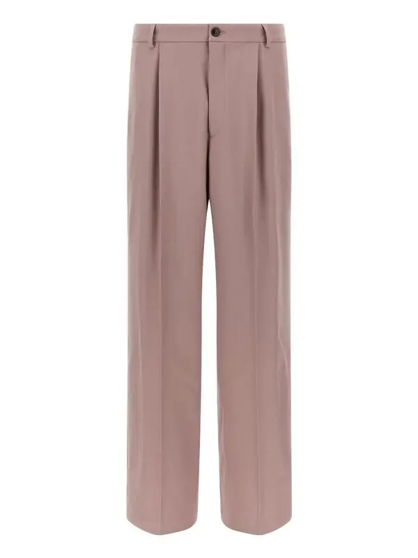 Dries Van Noten Wool Penrud Trousers - Pink