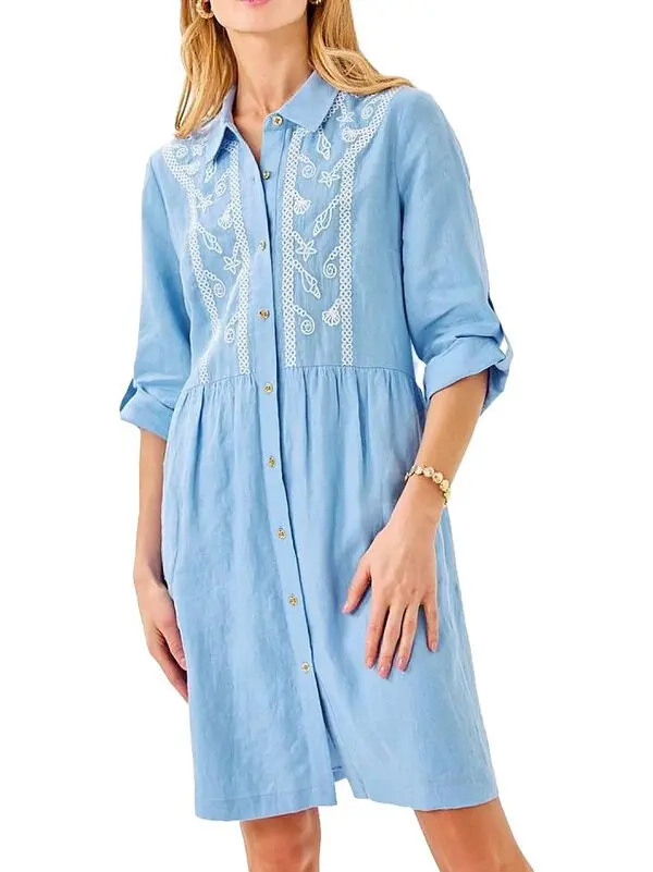 Lilly Pulitzer® Shaela Shirt Dress - Jacaranda Blue