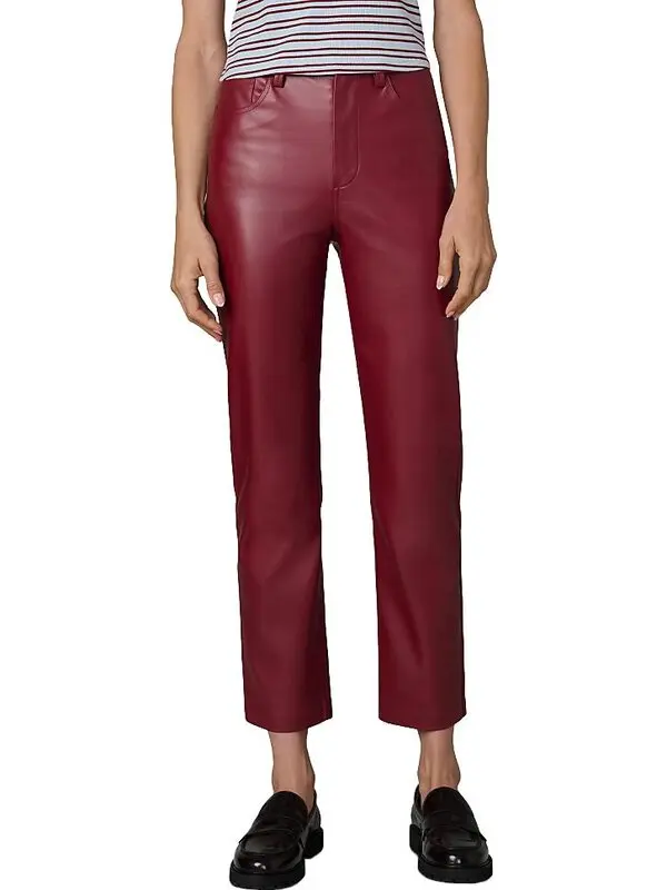Joe's Jeans The Lyra Slim Faux Leather Jeans - Syrah