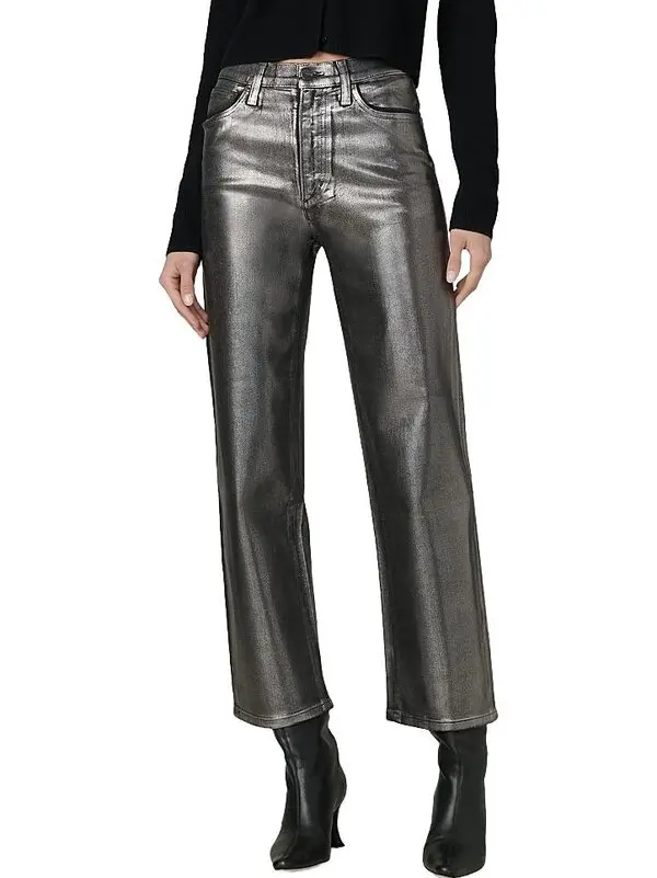 Joe's Jeans The Blake Cropped Wide Leg Jeans - Pewter Foil