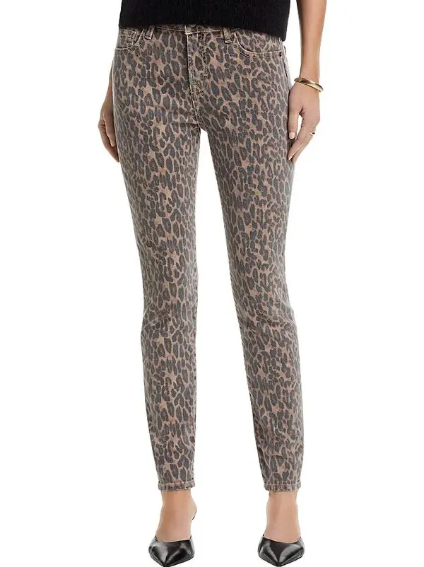 Aqua Leopard High-rise Skinny Jeans - Brown Cheetah