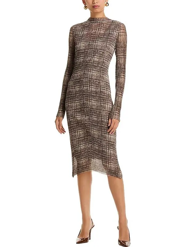 BOSS Eviba Dress - Basalt Printed Tweed