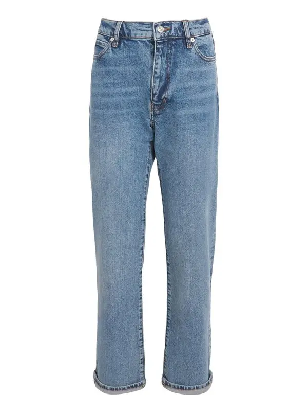 FRAME The Borrowed Straight Leg Jeans - Blue