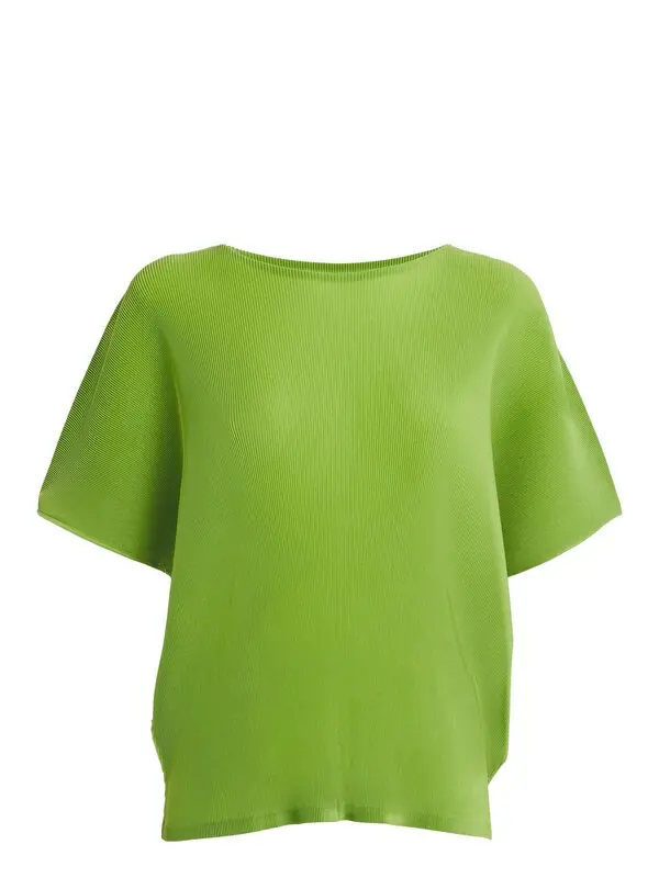 Issey Miyake Mist June Pleated Top - Green
