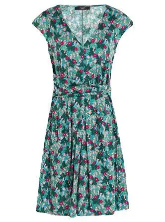 Max Mara Flared Floral-print Midi Dress - Green