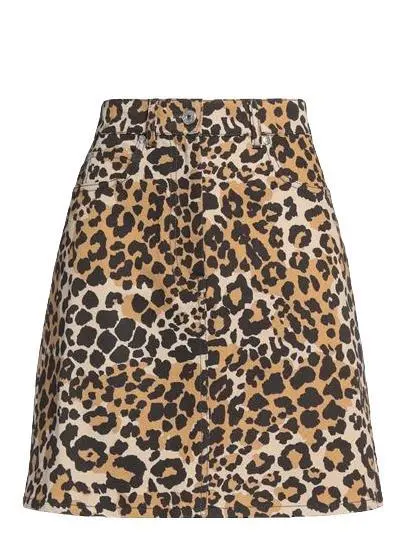 Max Mara Flared Leopard-print Mini Skirt - Camel