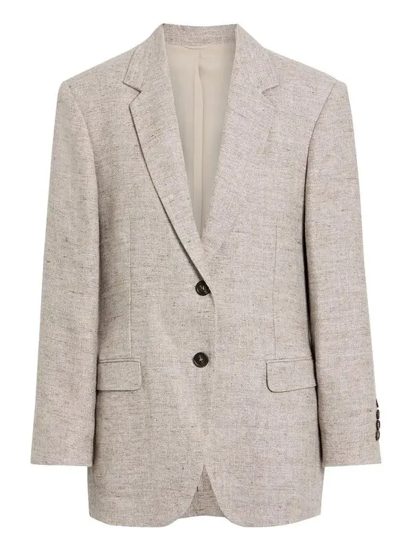 Brunello Cucinelli Linen Blazer - Mushroom