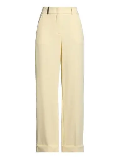 Peserico Wide-leg Crepe Pants - Yellow