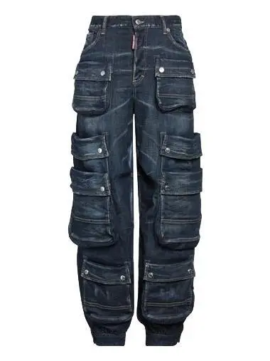 Dsquared2 Cargo Jeans In Denim - Blue