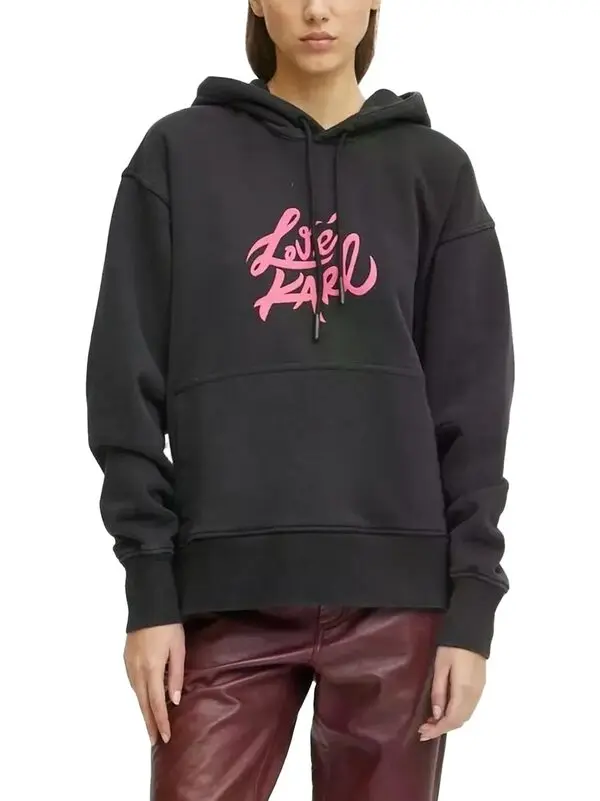Karl Lagerfeld Logo-print Hoodie - Black