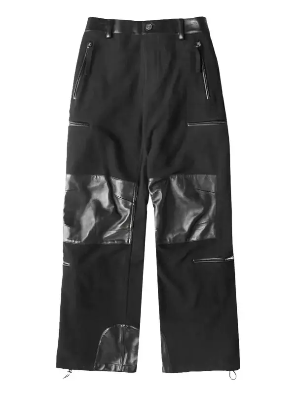 Helmut Lang Leather Straight-leg Trousers - Black