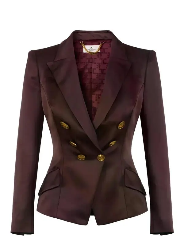 Elisabetta Franchi Double-breasted Blazer - Brown