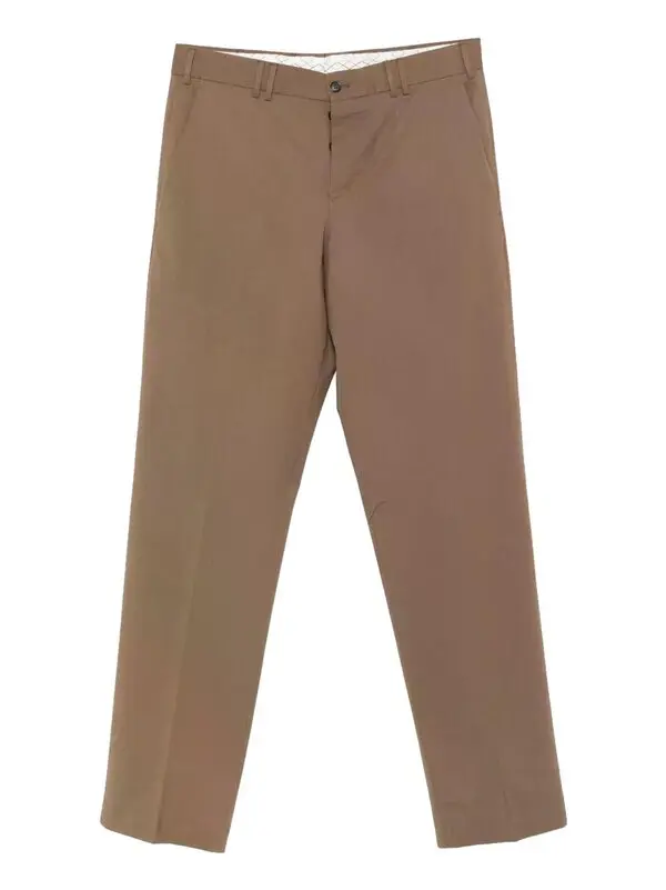 PT TORINO Flat-front Trousers - Brown