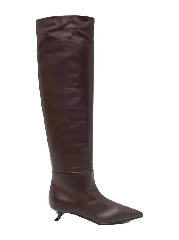 ALEVI MILANO 35mm Leather Knee-high Boots - Red