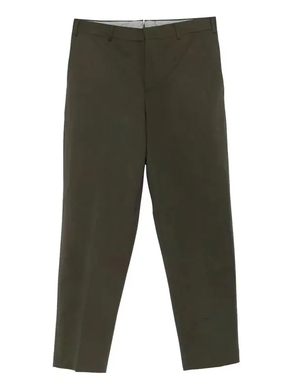 PT TORINO Wool-blend Straight Leg Trousers - Green