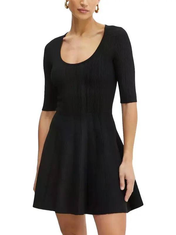 Hugo Boss Rib-knit Mini Dress - Black