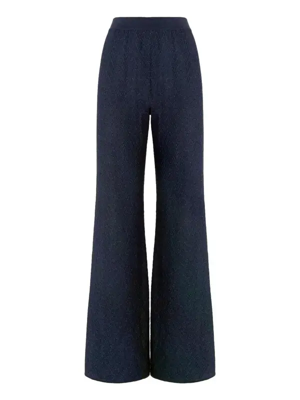 Missoni Zigzag Pattern Flared Trousers - Blue