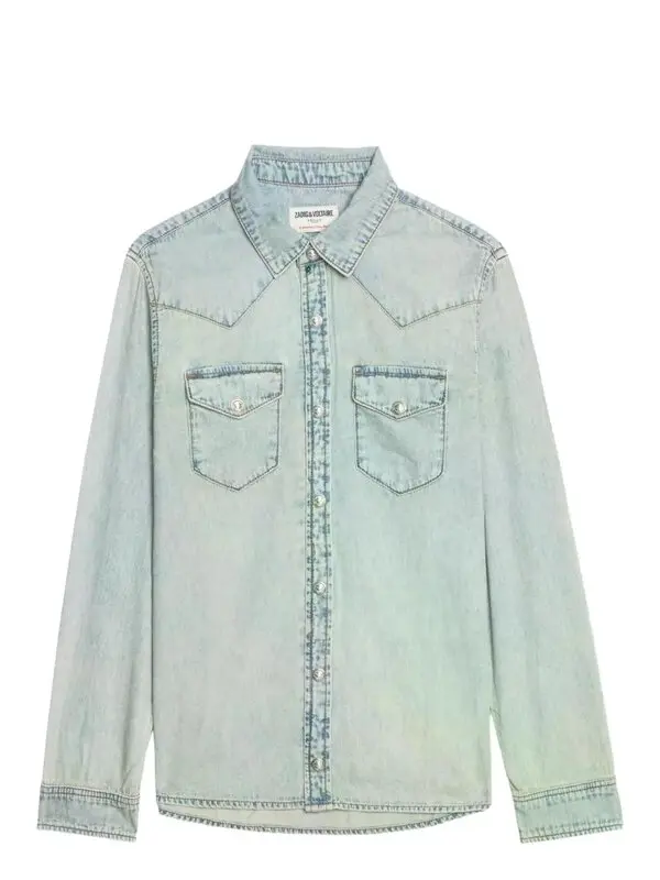 Zadig&Voltaire Stud-embellished Denim Shirt - Blue