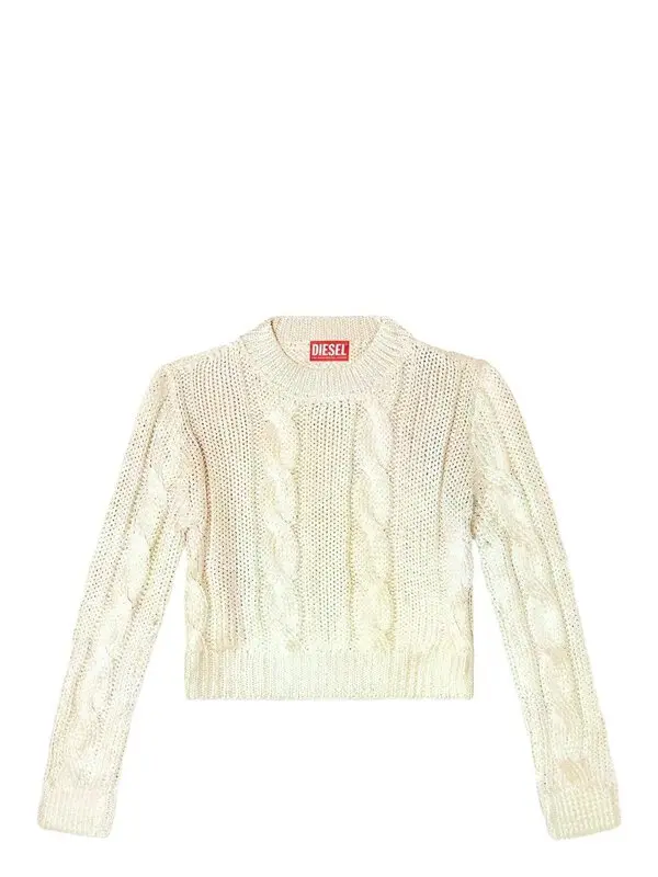 DIESEL® M-miccha Cable-knit Sweater - Neutrals