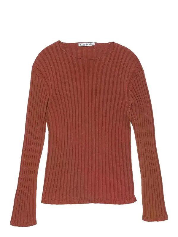 Acne Studios Ribbed Cotton Sweater - Red