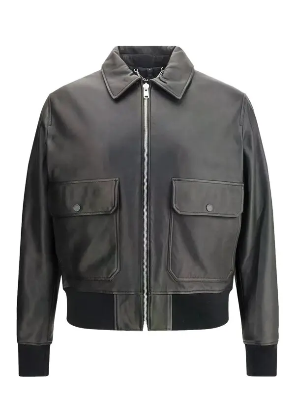 Belstaff Leather Zip-up Jacket - Black