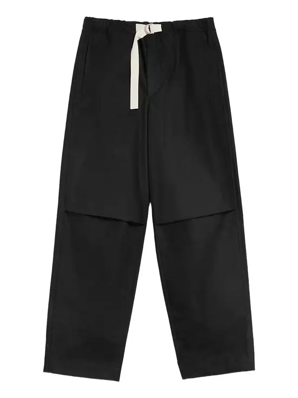 JIL SANDER Cotton Trousers - Black