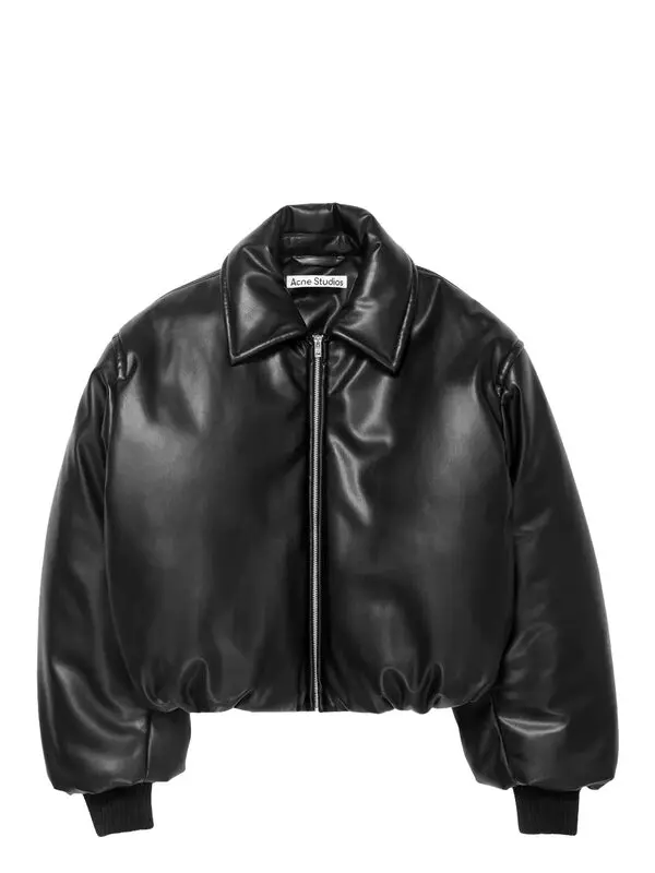Acne Studios Padded Leather Jacket - Black