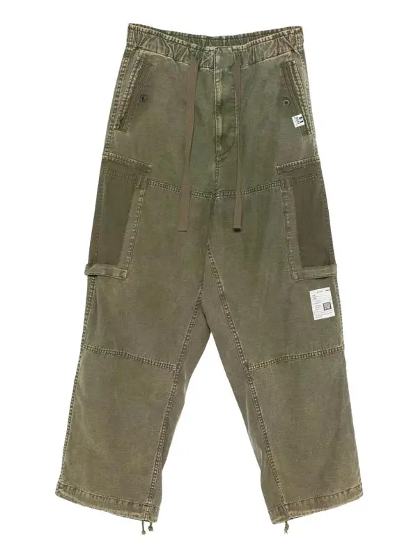 Mihara Yasuhiro Cargo Pocket Drawstring Trousers - Green