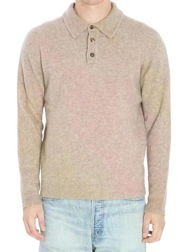 ROBERTO COLLINA Long-sleeve Polo Shirt - Neutrals