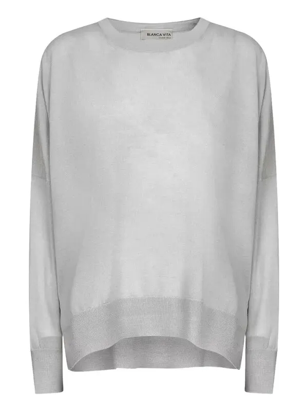 BLANCA VITA Crew-neck Sweater - Grey