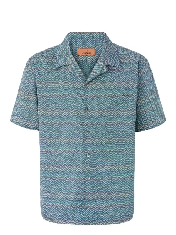 Missoni Zig-zag Short-sleeve Shirt - Blue