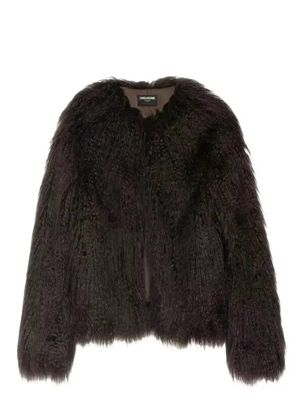 Zadig&Voltaire Shaggy Faux-fur Coat - Brown