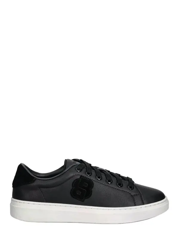 BOSS Logo-plaque Lace-up Sneakers - Black