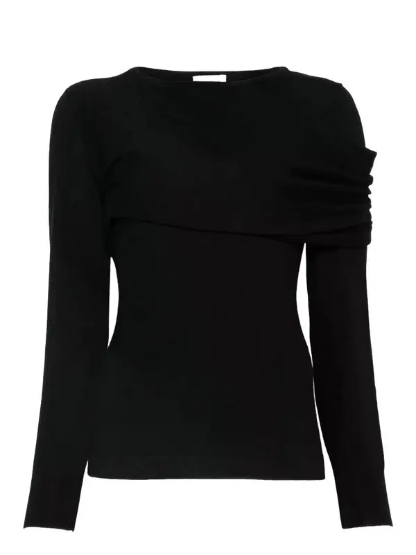 P.a.r.o.s.h Draped Sweater - Black